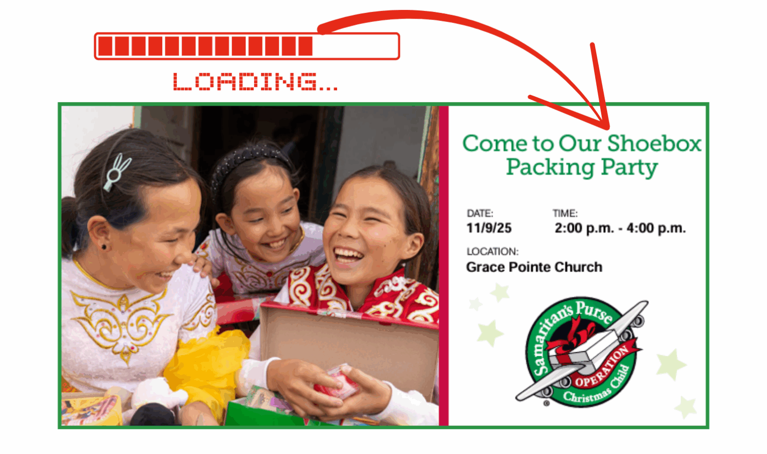 Operation Christmas Child Packing Party - Grace Pointe Church